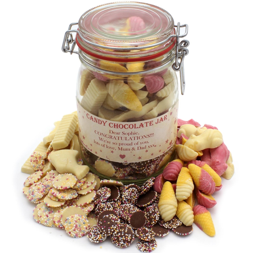 Personalised Candy Chocolate Sweet Jar- A vintage sweet shop style jar ...