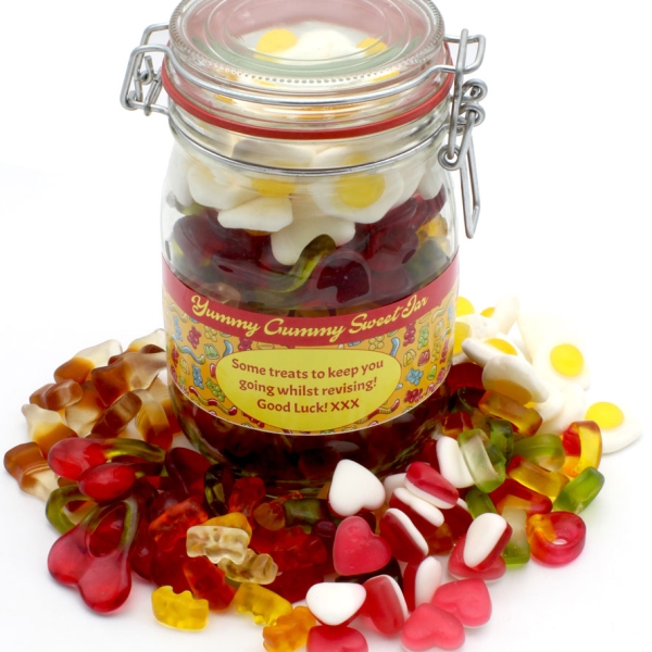 Personalised Gummy Sweet Jar- a large sweet jar packed with Haribo ...