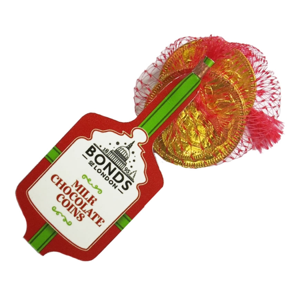 Milk Chocolate Coins in Christmas net