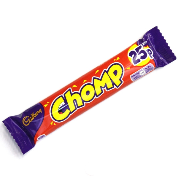 Cadbury's Chomp: 6 Bars- Cadburys Sweets From The UK Retro Sweet Shop