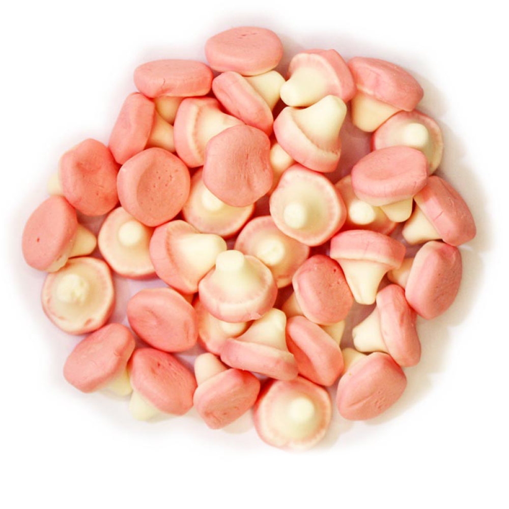 Foam Mushrooms- Kingsway Sweets From The UK Retro Sweet Shop