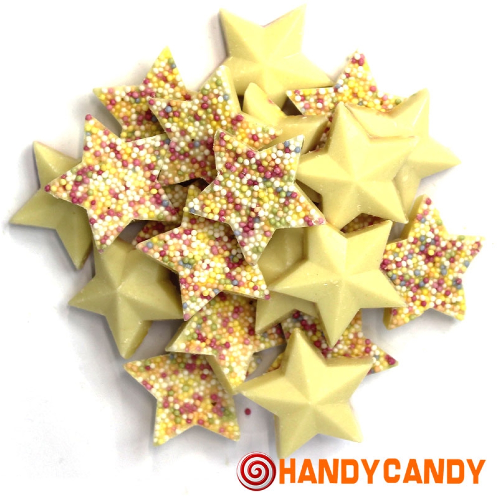 White Candy Stars- Hannah's Sweets From The UK Retro Sweet Shop